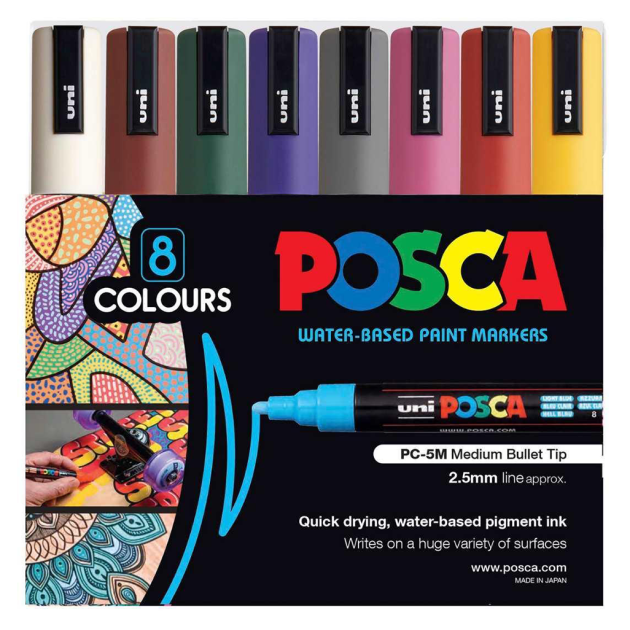 Marker flomaster akrilni POSCA UNI PC-5M - Spletna trgovina Hartis